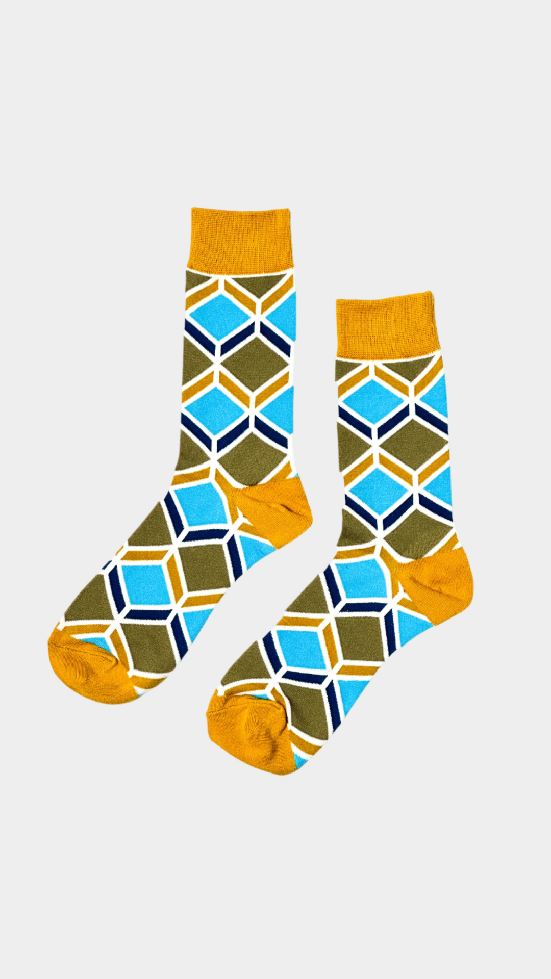 Sandstone Mosaic Socks – Earthy Tone Geometric Socks by ModSoles